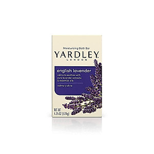 Yardley London English Lavender with Essential Oils Soap Bar, 4.25 oz Bar (Pack of 10)