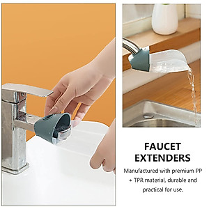 DOITOOL 4pcs Faucet Extender Children Faucet Extension Faucet Baby Guide Sink Extender Long Water Hand Washing Device Water Diverter for Bathroom Sink 4 Colors