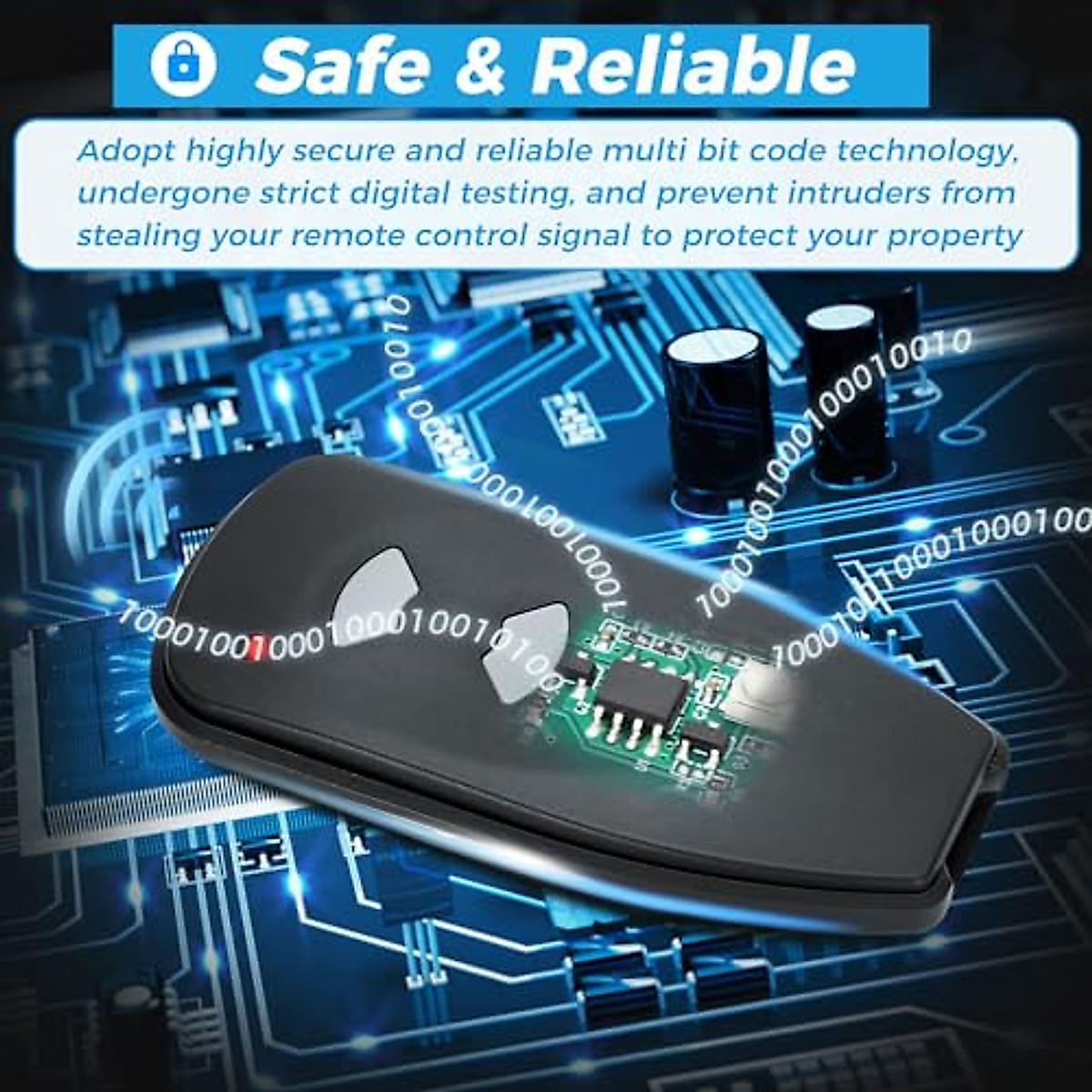 Werhoo 2-Button Digital 382 Garage Door Remote Transmitter, 315 MHZ, Fit for Marantec & Martin Garage Door Openers, Replace M3-2314, 65892, etc