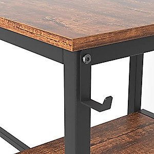 Paukin Modern L-Shaped Corner Computer Desk Office Table with Open Shelf