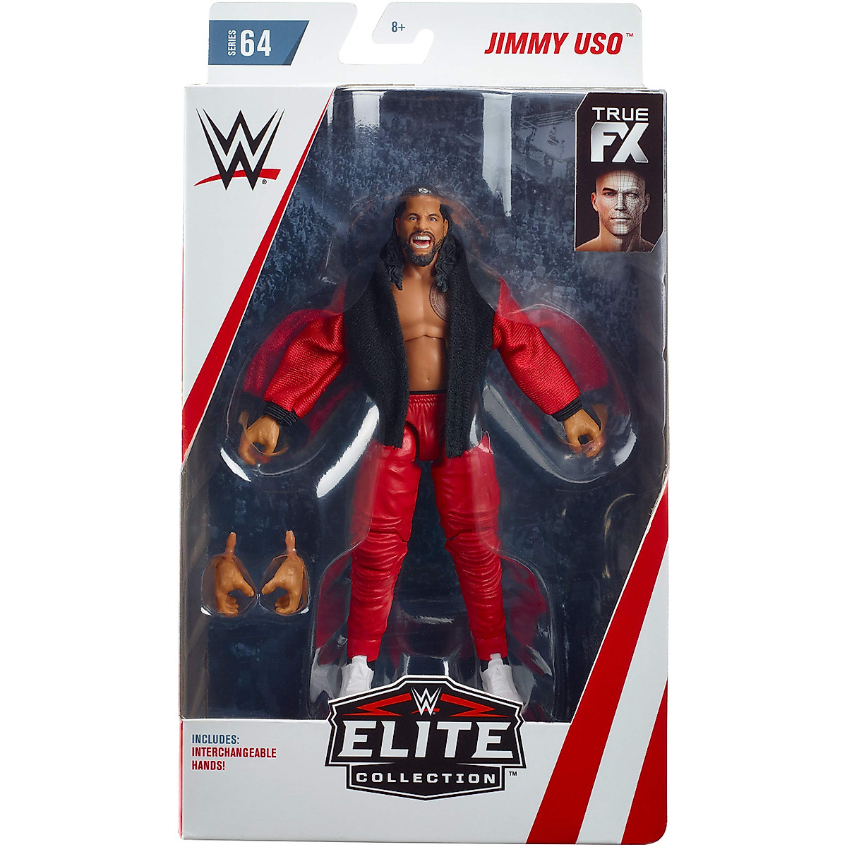 WWE Jimmy Uso Elite Collection Deluxe Action Figure with Realistic Facial Detailing, Iconic Ring Gear & Accessories