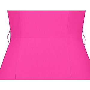 MUXXN Women's Retro 1950 Style Midi 3/4 Sleeve Pencil Knee Length Vintage Cocktail Bodycon Sheath Formal Dress Hot Pink L