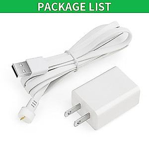 wochel Power Adapter Compatible with Google Nest Cam Outdoor or Indoor, Battery - 6.5ft/2m Weatherproof Outdoor Charger Cable Power Your Nest Cam (Battery) Continuously- White