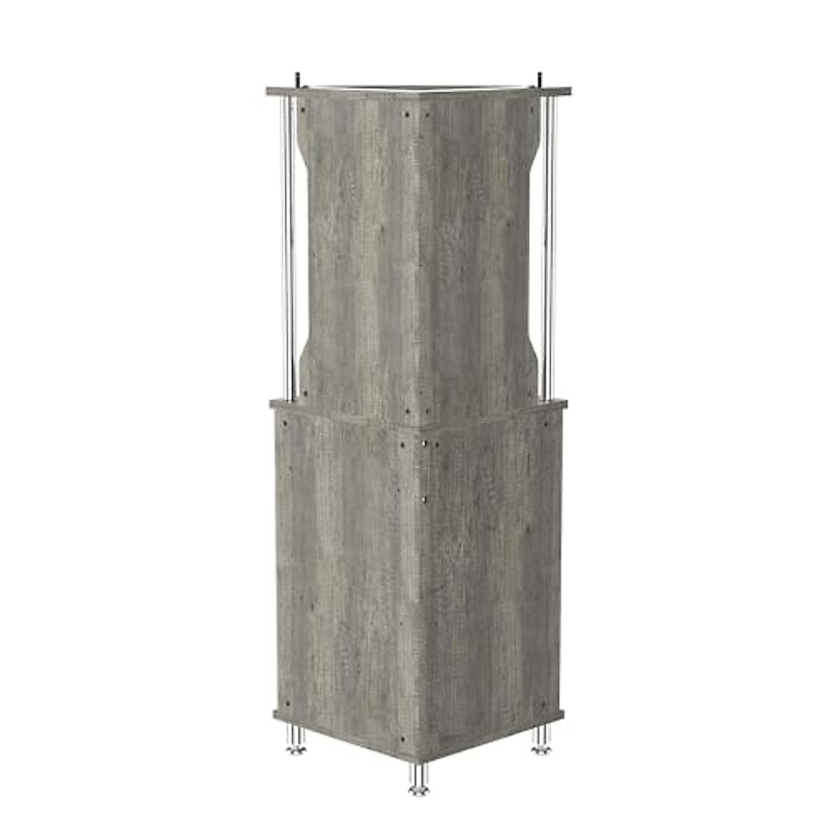 QNICE 71" LED Lights Industrial Bar (Dark Rustic Oak-1)