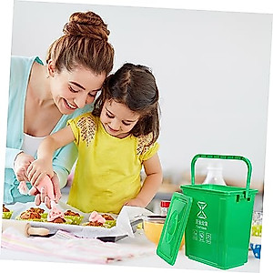 Cabilock Garbage Sorting Bin Outdoor Composting Bins Square Containers with Lids Indoor Composter Waste Paper Basket Food Waste Bin for Kitchen Indoor Compost Bin Compost Bucket Kitchen Bin