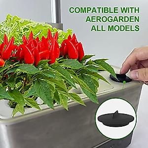 25 Pack Plant Spacer Compatible with aerogarden spacers,for Indoor Hydroponics Growing System and AG Garden Cover Accessories,Espaciador de plantas,Black