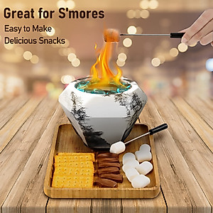 Coobest Tabletop Fire Pit, Small Table Top Firepit, Smokeless Fire Pit Bowl for Table, Tabletop Fire Pit Bowl for Smores Maker, Garden Mini Fire Pit for Table, Indoor Fireplace Decor