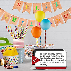 Mandala Crafts Feliz Cumpleaños Banner for Spanish Birthday Decorations - Feliz Cumpleanos Fiesta Mexican Birthday Banner for Mexican Happy Birthday Decorations Party Backdrop