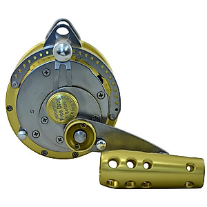 EatMyTackle 50 Wide 2 Speed Fishing Reel with 100-120 Pound Tournament Rod