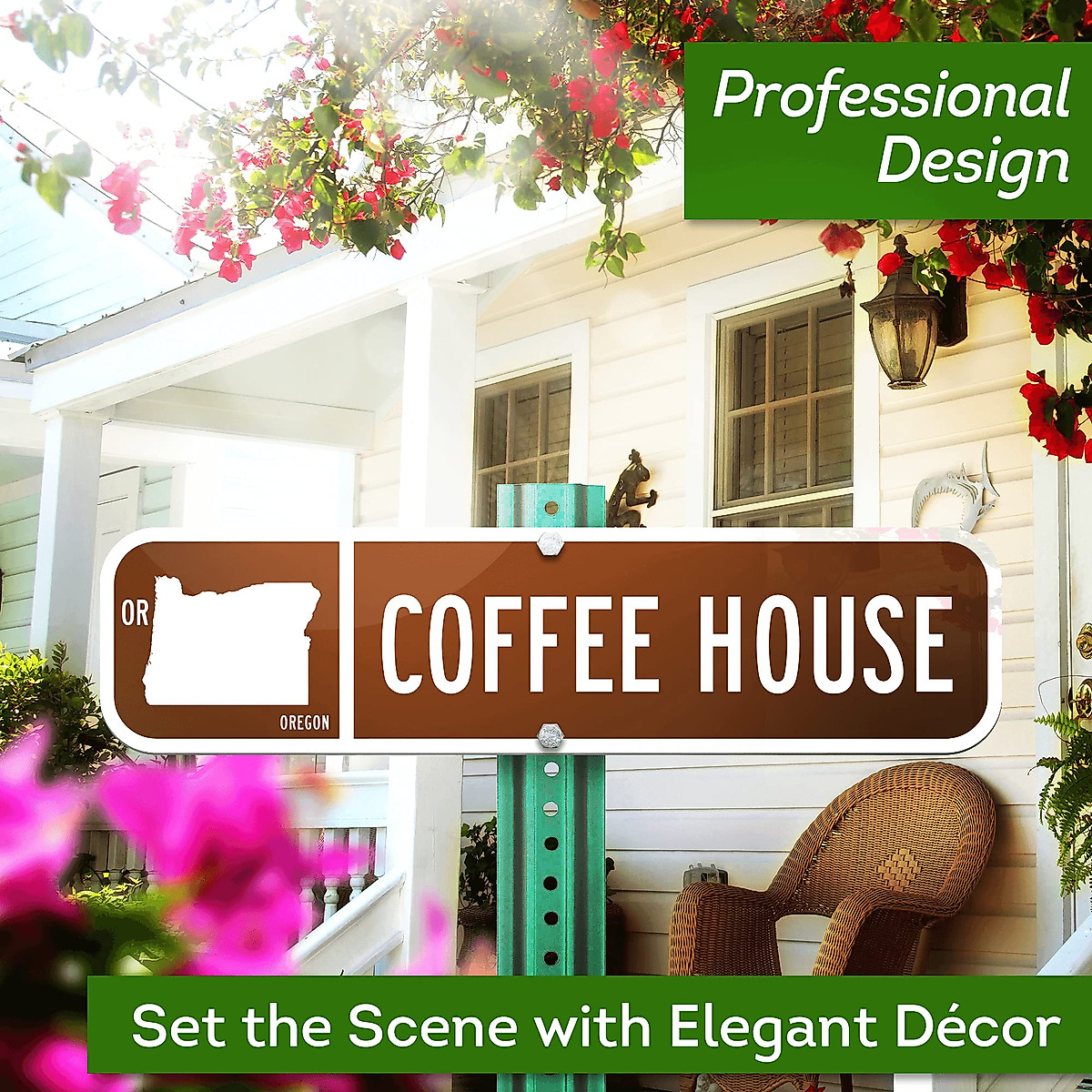 Custom Street Sign, Address Sign, 8 Colors, Reflective Option, Mounting Options, 6x24 Inch, Thick Rust-Free AlumaBond, Made in USA By My Sign Center (US State)