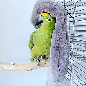 Xungieto Comfortable Fleece Bird Blanket for Cage, Cozy Corner for Parrot Cage Warm Bird Bed in Birdcage Cuddle Nest Hanging Bird Toys