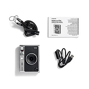 instax Mini EVO 2-in-1 Instant Photo Camera and Printer with with 2.7 inch LCD Screen, 10 Lens and 10 Film Effects, Mini Film Format