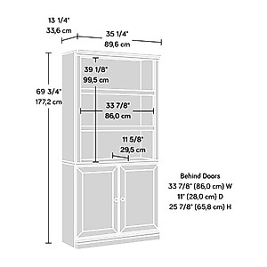 Sauder Miscellaneous Storage 5-Shelf/ Book Shelf 2-Door Bookcase, Vintage Oak finish