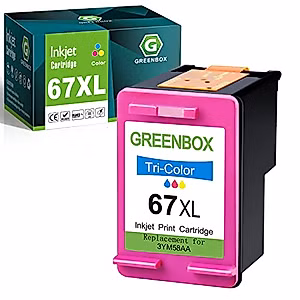 GREENBOX Remanufactured Ink Cartridge Replacement for HP 67 67XL for DeskJet 2732 2755 Envy 6052 6058 6075 DeskJet Plus 4152 4155 4158 (1 Tri-Color)