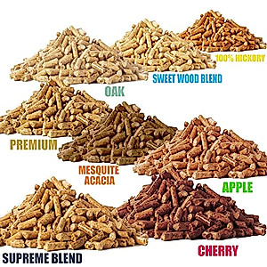 Kona Smoker Tube & Wood Pellets [Set of 8] Bold Smoke Flavor Hardwood Pellets - 12 Inch Tube & Set of 8, 1 Pound Pellets Pack (8 lbs Total)