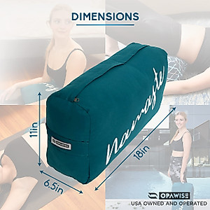 Yoga Bolster for Restorative Yoga - Rectangular Meditation Pillow with Washable Cover for Legs, Knees, Lower Back and Head, Lumbar Support Pillow for Bed, Sleeping - Yoga Pillow for Yin, prenatal Yoga