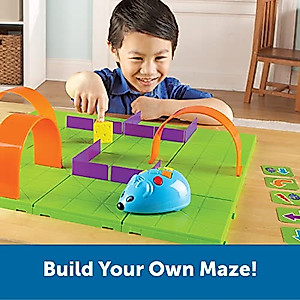 Learning Resources Code & Go Robot Mouse Activity Set, 83 Pieces, Ages 4+, Screen-Free Early Coding Toy for Kids, Interactive STEM Coding Pet