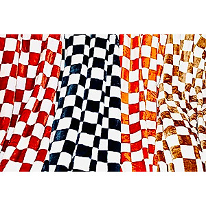 JCG Blanket Luxury Chessboard Plaid Throw Blanket (White/Orange), Fluffy Blankets, Warm Blankets for Winter, Blankets Queen Size, Good Also as Summer Blanket,