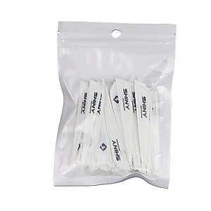Tiger Archery 3Inch Arrow Vanes Plastic TPU Feather Fletches for DIY Archery Hunting Targeting Arrows(50 PK) (White)