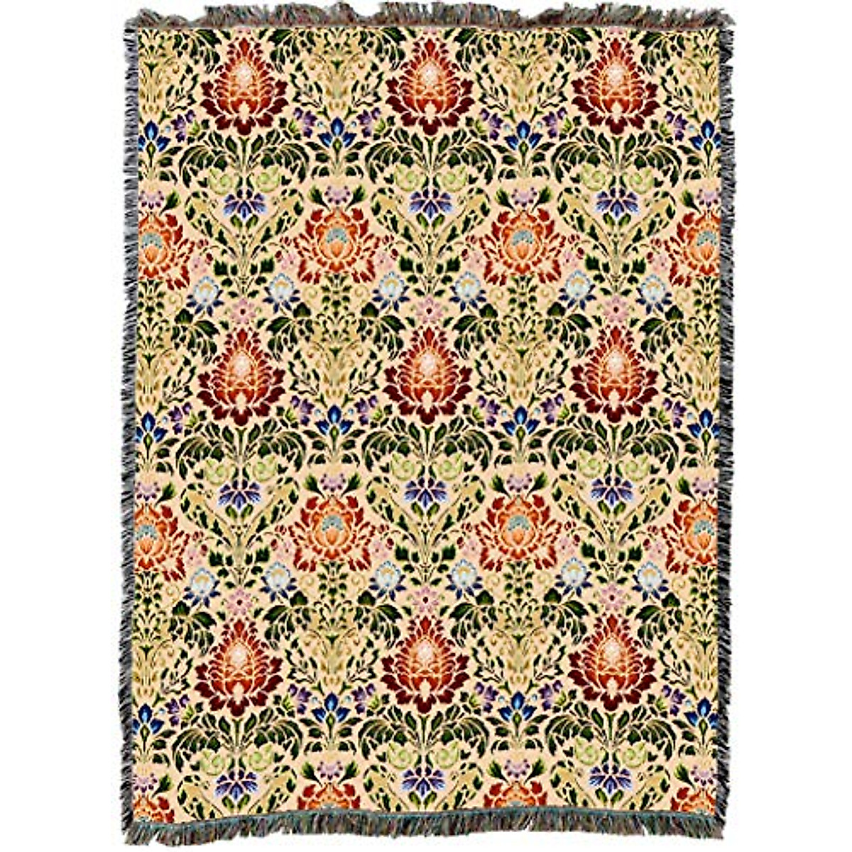 Pure Country Weavers William Morris Acanthus Spectrum Blanket - Arts & Crafts - Gift Tapestry Throw Woven from Cotton - Made in The USA (72x54)