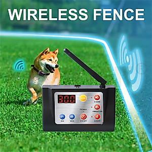 Smart Wireless Electronic Pet Dog Fence System and Dog Training Collar, Remote Control, Waterproof, Shock Resistant Collar, Electric Collar with Buzzer/Vibration/Shock, Suitable for 1/2/3 Dogs,for3do