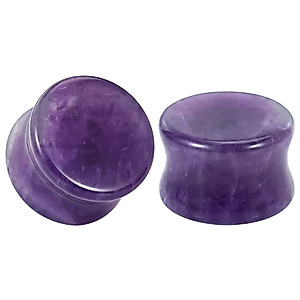 TBOSEN Set Of 10 Pairs Mixed Stone Ear Plugs Ear Gauges Ear Tunnels Double Flare Plugs Expander Body Piercing Jewelry 0g-5/8 in 8mm-16mm 0g