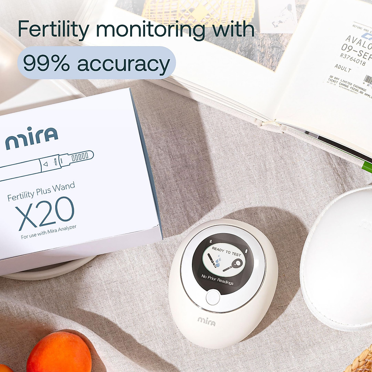 Mira Fertility Plus Wands, Ovulation Test Strips for Women, Accurately Monitor and Detect Ovulation at Home, Track LH and E3G Hormones, Use with Digital Mira Fertility Monitor Kit + App, 20 Tests