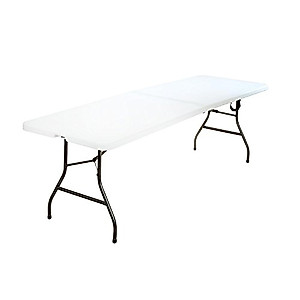 CoscoProducts COSCO 14778WSL1X Deluxe 8 Foot Folding Table, White White