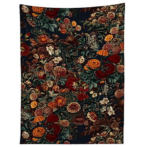 Society6 Burcu Korkmazyurek Exotic Garden-Night XXI Tapestry, 60" X 80", Multi