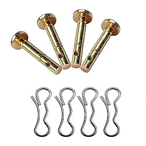 Go-Cheers 4Pack 738-04124A Shear Pins & 714-04040 Bowtie Cotter Pins for MTD Troy-bilt Craftsman 738-04124A 738-04124 938-04124 714-04040 7188389 80-749 780-242 Snow Throwers