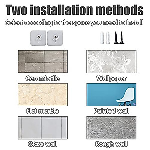 FSiyouda 3Pack Metal Floating Shelves,Floating Wall Shelves for Bathroom Bedroom Kitchen Living Room, Shelves for Wall Storage Black