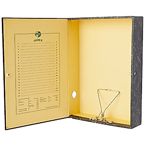 Rexel Classic Foolscap Lock Spring Box File - Black/Green