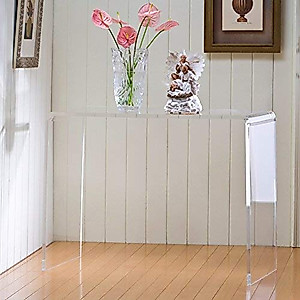 Pure Dcor Pure Decor Acrylic Console Table, 29hx38wx15, Clear