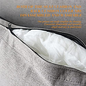 Ucloveria Modern Sectional Sofa, L-Shape Couch with Chaise Lounge for Living Room, Grey Fabric