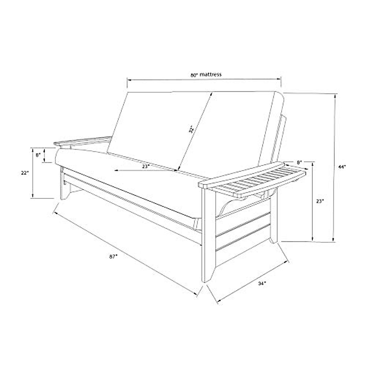 Kodiak Furniture Phoenix Futon Frame