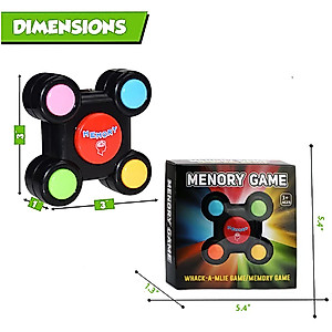 toyofmine Memory Game Brain Teaser Puzzles Handheld Games with Lights - Competitive Maze Challenge Gameplay -Cognitive Developmental Brain Teaser Puzzle Toy for Kids Ages 4-8