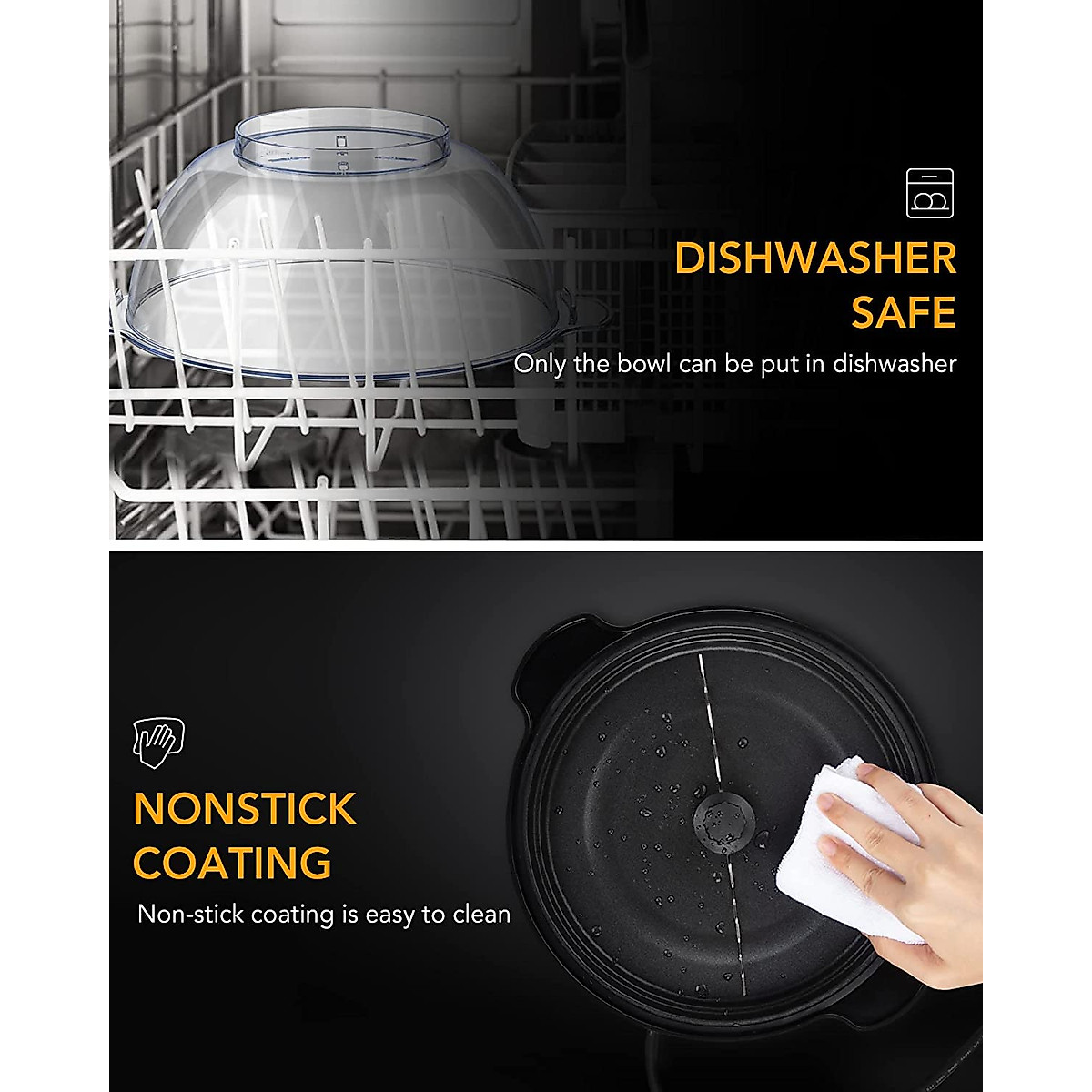 ACONEE Popcorn Maker Electric Hot-oil Popcorn Machine, 16 Cups Popcorn Maker with Nonstick Plate, Stirring Rod, 4Qts Large Lid for Reversible Serving Bowl, 2 Measuring Spoons & Cool Touch Handle