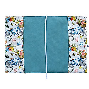 Book Sleeve Cover , Fabric Novel for Adult Books Cover for Paperback, Bicycle Pattern Washable Book Protector - 5.5 x 8.2 x 1.6 Padded Case for Novel