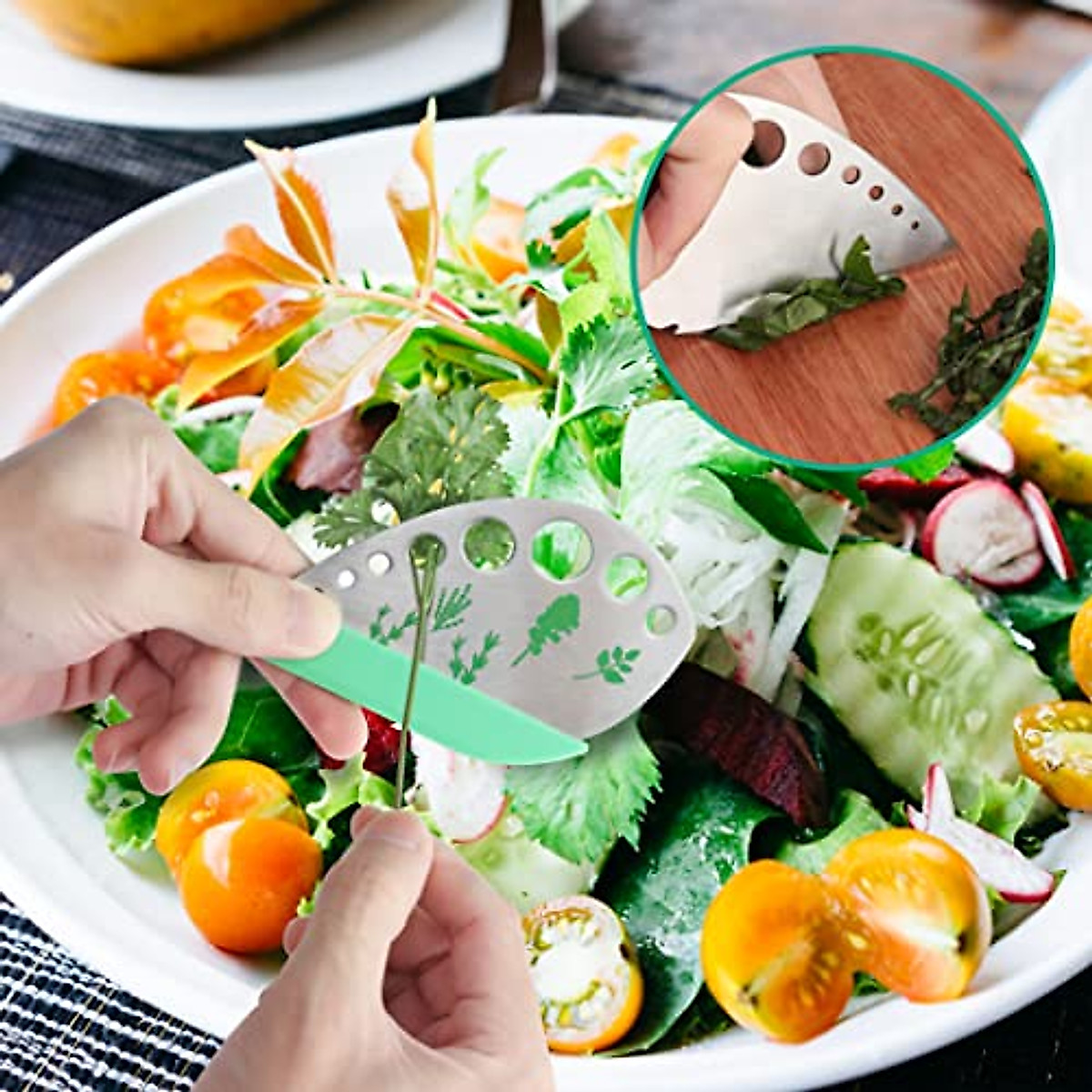 LUVCOSY Herb Keeper Set: 2 Pack Herb Saver+1 Pack Herb Scissors+2 Pack Herb Stripper, BPA-Free Plastic Herb Container for Cilantro, Mint & Asparagus, Keeps Fresh Herbs for 3 Times Longer