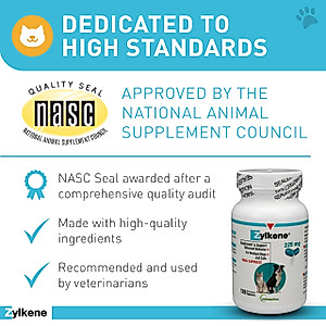 Vetoquinol Zylkene Calming Support Supplement for Medium Dogs 33-65lbs Helps Promote Relaxation and Reduce External Stress Factors, Daily Behavioral Support and Anxiety Relief for Dogs, 225mg