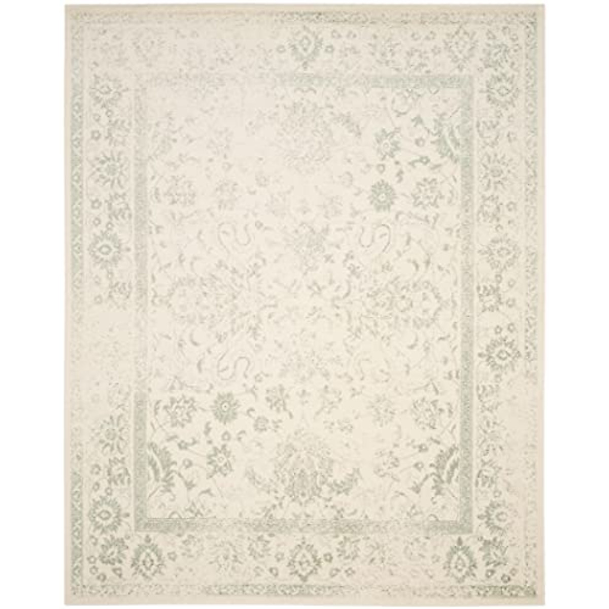 SAFAVIEH Adirondack Collection Area Rug - 8' x 10', Ivory & Sage, Oriental Distressed Design, Non-Shedding & Easy Care, Ideal for High Traffic Areas in Living Room, Bedroom (ADR109V)
