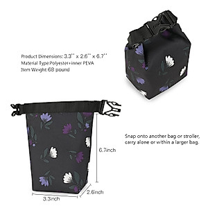 MOV COMPRA Movcompra Flower Insulated Lunch Box for Women and Insulated Snack Bag- Women Girls Reusable Sandwich & Snack Bags
