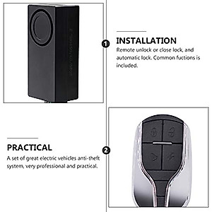 Garneck 1 Set Car Keyless Entry System Anti-Theft Motorcycle Alarm Electric Car Remote Alarm for Electric Car Motorcycle Bike Security Alarm