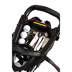 Bag Boy Nitron 3 Wheel Golf Push Cart, Easy 1 Step Open and Fold, Scorecard Console, Beverage Holder, Mobile Device Holder, Handle Mounted Parking Brake