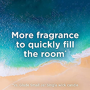 Glade Candle Aqua Waves, Fragrance Candle Infused with Essential Oils, Air Freshener Candle, 3-Wick Candle, 6.8 Oz