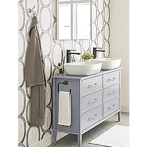 Amerock BH36020PN | Polished Nickel Single Robe Hook | 4-1/4 in. (108 mm) Length Towel Holder | Mulholland | Towel Hook for Bathroom | Bathroom Hardware | Bath Accessories