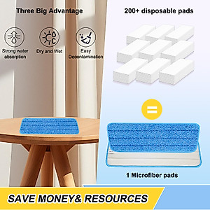 Microfiber Spray Mop Replacement Heads for Wet/Dry Mops Compatible with Bona Floor Care System (5 Pack)