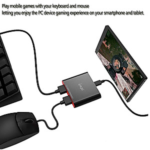 ipega PG-9116 Wireless 4.0 Mobile Game Controller Keyboard and Mouse Converter Adapter for Android Devices Smartphone/Tablet (Black)