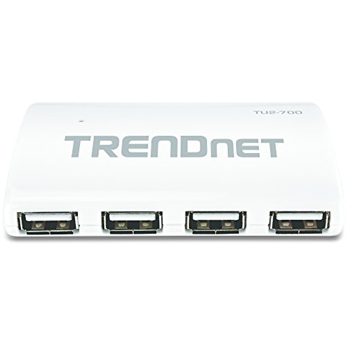 TRENDnet USB 2.0 7-Port High Speed Hub, 5V/2A Power Adapter, Up to 480 Mbps USB 2.0 Connection Speeds, 10 Watts Total Power, Compatible with Windows, Mac, and Linux, White, TU2-700