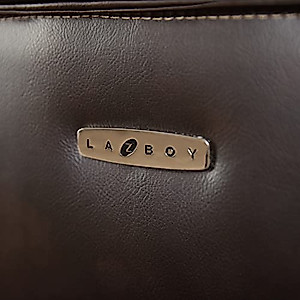 La-Z-Boy Trafford Big and Tall Executive Office Chair with AIR Technology, High Back Ergonomic Lumbar Support, Bonded Leather, Brown